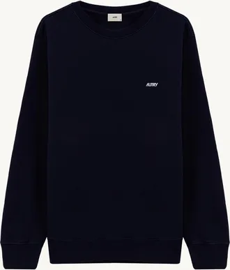Autry SWEAT &Agrave; COL ROND EN COTON AVEC LOGO BROD&Eacute; POUR FEMME