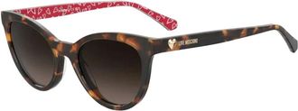 Love Moschino Femme, Accessoires, Brun, Taille: 52 MM Lunettes de soleil Cat Eye