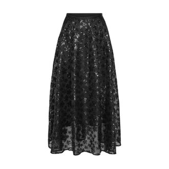 EMM Copenhagen Schwarzer Blumenrock - - Skirts - Damen - Schwarzk - S