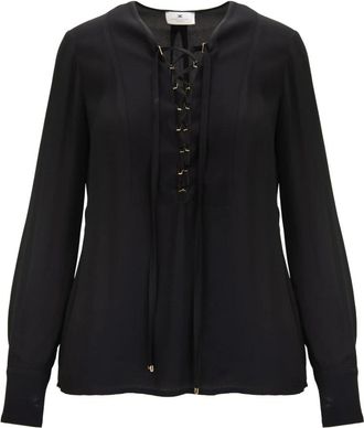 Elisabetta Franchi Femme, Blouses et Chemises, Noir, Taille: 40 FR Blouses