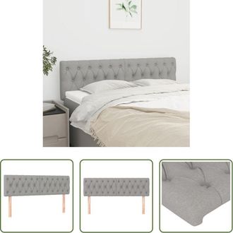 vidaXL vidaXL Bettgestell - Kopfteile Hellgrau 160x7x78/88 cm Stoff