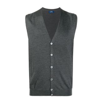 Barba Cardigan mit V-Ausschnitt - - Jackets - Herren - Grau - 2XL
