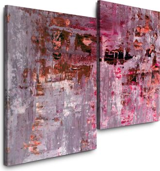 Paul Sinus Art Sinus Art Abstrakte Kunst 120x80cm 2 Kunstdrucke je 70x60cm Kunstdruck modern Wandbilder XXL Wanddekoration Design Wand Bild