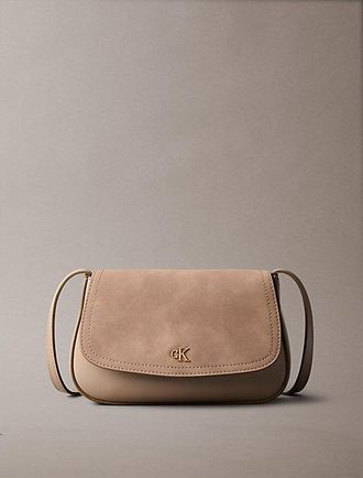 Calvin Klein Monogramm-beutel Aus Wildleder Mit Kettenriemen - Desert Taupe - Damen - Einheitsgröße