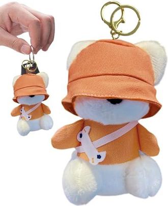Generico Porte-cl&eacute;s mignon, porte-cl&eacute;s en peluche avec pendentif pour sac de chien | Adorable porte-cl&eacute;s danimaux en peluche, porte-cl&eacute;s animaux en peluche pou