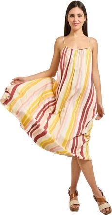 iBlues Femme, Robes, Multicolore, Taille: 42 FR Robe Maxi Imprim&eacute;e