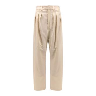 Christophe Lemaire Beige Hose mit Haken- und Rei&szlig;verschluss - - Trousers - Damen - Beige - S