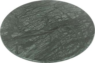 Argon Tableware Rundes Schneidebrett aus Marmor - 30cm - Grün - 1x rutschfest Küche Käse Brot Fleisch Schneiden Portion Schalter Spitze Schutz