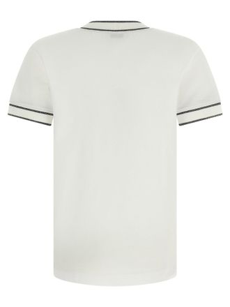 Brunello Cucinelli Sparkling Lam&eacute;-Trimmed Cotton T-shirt - White