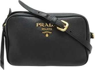 Prada Sac bandouli&egrave;re Pre-owned en cuir Vitello Phenix - Femme - Pre-owned - Noir - Taille: ONE Size