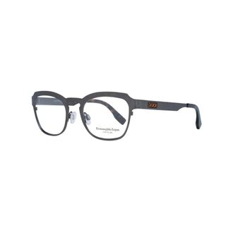 Ermenegildo Zegna Homme, Accessoires, Gris, Taille: ONE Size Lunettes de vue carrées en titane gris