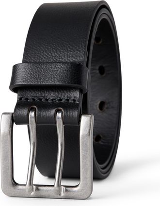 Amazon Essentials Herren Lederg&uuml;rtel Mit Doppelzinken, Schwarz, 140