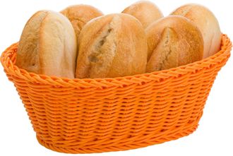 Westmark Saleen Mehrzweck-Korb, Gastrotauglich, Oval, 26 x 18,5 x 9 cm, Kunststofffaser, Orange, 02093401101