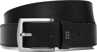 Tommy Hilfiger G&uuml;rtel Tommy Hilfiger Denton Square Buckle Leather Belt AM0AM14188 Schwarz