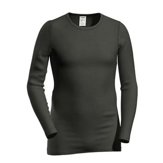 Hermko 40640 T-shirt &agrave; manches longues en laine/Tencel pour homme, Noir, XXXL