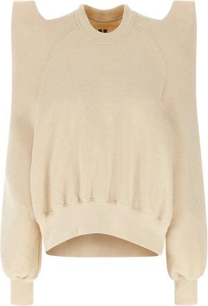 Rick Owens Femme, Sweatshirts et sweats &agrave; capuche, Beige, Taille: 36 FR Tecsweat SweaT-shirt