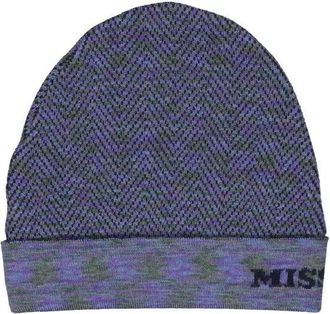 Missoni Caps & M&uuml;tzen - Knitted Wool Hat With Ribbed Trim - Gr. ONE SIZE - in Grau - f&uuml;r Damen
