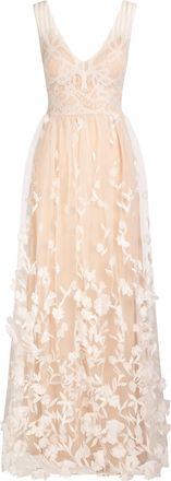 Apart Fashion Damen Apart Abendkleid mit 3-d-blüten Special Occasion Dress, Weiß, XL EU