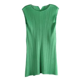 Issey Miyake Femme, Tops, Vert, Taille: 46 FR Pleats Please Dress