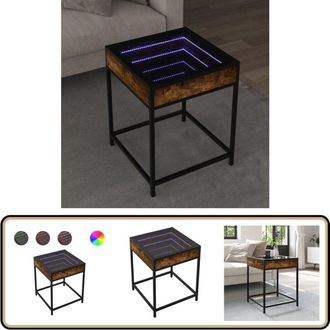 vidaXL Vidaxl - Couchtisch mit Infinity-LED R&auml;uchereiche 40x40x51 cm