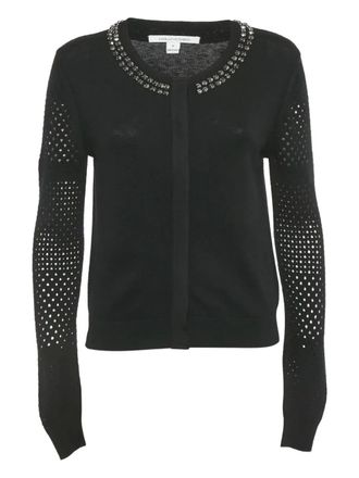 Diane Von F&uuml;rstenberg cardigan &agrave; d&eacute;tails de clous - Noir
