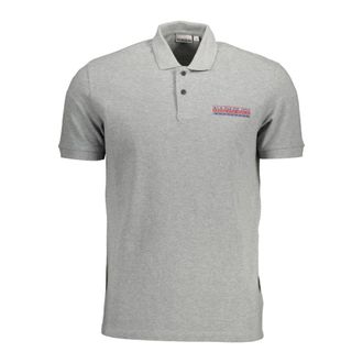 Napapijri Homme, Tops, Gris, Taille: XL Polo Gris Manches Courtes Homme