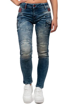 Cipo & Baxx Damen Jeans WD358 Blue W30/L34