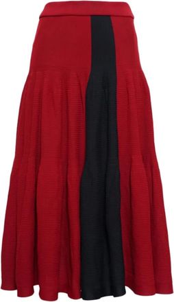 CFCL Cascades Midirock mit Falten - Rot