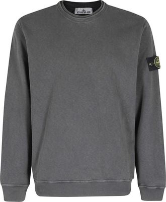 Stone Island Homme, Sweatshirts et sweats &agrave; capuche, Gris, Taille: XL Compass-patch SweaT-shirt