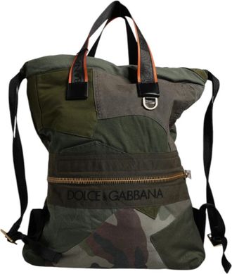 Dolce & Gabbana Military Gr&uuml;ner Patchwork Rucksack - - Bags - unisex - Gr&uuml;n - ONE SIZE