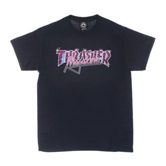 Thrasher Homme, Tops, Bleu, Taille: XL T-shirt Marine Logo Manches Courtes Coton