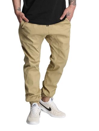 Southpole Herren Basic Stretch-Twill-Jogginghose - Reg und Big & Tall Gr&ouml;&szlig;en Freizeithosen, Deep Khaki, Mittel
