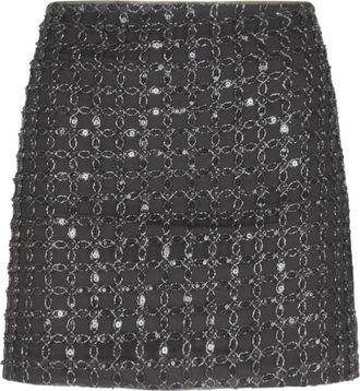 Rotate Rotate Birger Christensen, Femme, Jupes, Gris, Taille: 40 FR Beaded Mini Skirt