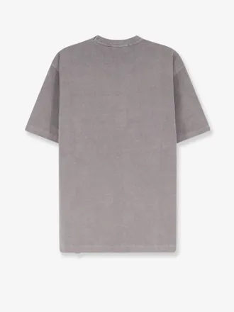 Stone Island Mens Cotton T-Shirt With Logo Detail Grey T-Shirts And Polos