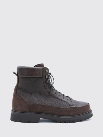 Brunello Cucinelli Bottines &agrave; lacets en veau velours