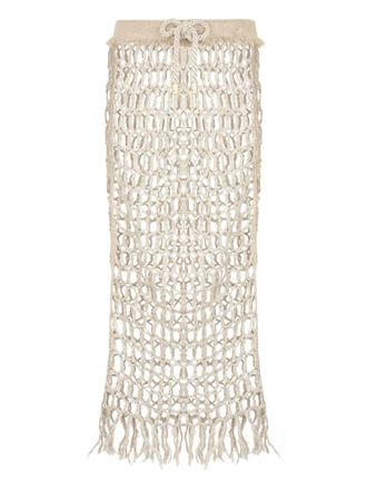 Roberto Cavalli Gehäkelter Rock - Nude