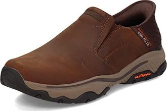 Skechers Craster Lanigan Chaussures &agrave; Enfiler Mains Libres pour Homme, Marron fonc&eacute;, 47.5 EU