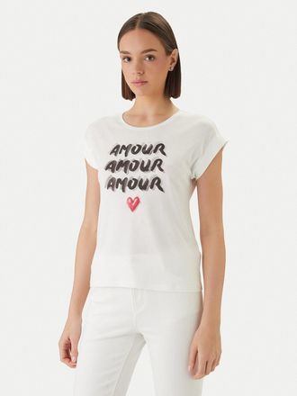 Morgan T-Shirt 261-DOUR Wei&szlig; Regular Fit