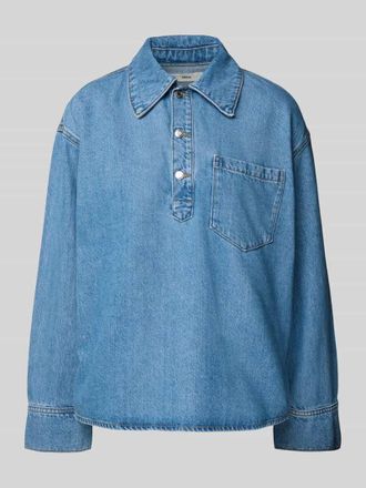Mango Relaxed Fit Jeansbluse mit Brusttasche
