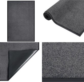 vidaXL Fußmatte 80x120 cm Anthrazit - Haustürmatte - Fußmatte - Eingangsmatte - Anti-Schmutzmatte - Rutschfeste Matte - Home & Living