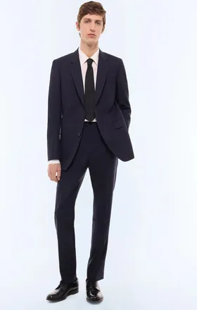 Fursac Pantalon de costume ajust&eacute; en laine - Taille 36 - Homme