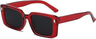 Generic Lunettes De Soleil Tendance For Femme Et Homme, Style Carr&eacute;, Id&eacute;ales For Les F&ecirc;tes Et Les Trajets Quotidiens. Lunettes De Soleil Performantes.(Red)