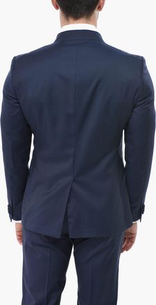Corneliani CODE Festlicher Anzug Aus Schurwolle Mit Koreanischem Revers Corneliani