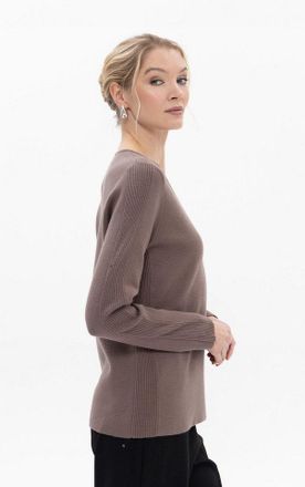 Passioni Strickpullover mit V-Ausschnitt