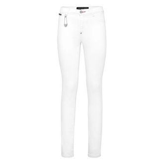 Philipp Plein Femme, Jeans, Blanc, Taille: W27 High Waist Jegging Iconic Plein