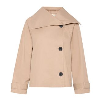 Inwear Kurzer Sandsteinfarbener Mantel mit breitem Kragen - - Jackets - Damen - Beige - L