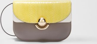 Furla Sfera Umh&auml;ngetasche Mini M Yellow Gelb Elaphe Lux Leder + Weiches Kalbsleder Damen
