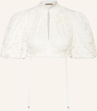 Gottseidank Gottseidank Dirndlbluse Elenas Im Materialmix weiss