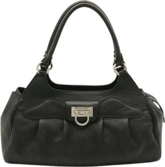 Ferragamo Sac bandouli&egrave;re 2-en-1 en cuir Pre-owned - Femme - Pre-owned - Noir - Taille: ONE Size