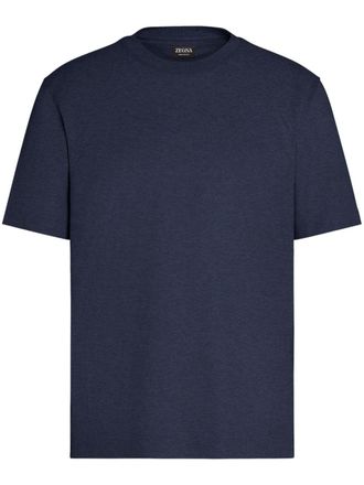 Ermenegildo Zegna t-shirt léger en lin - Bleu